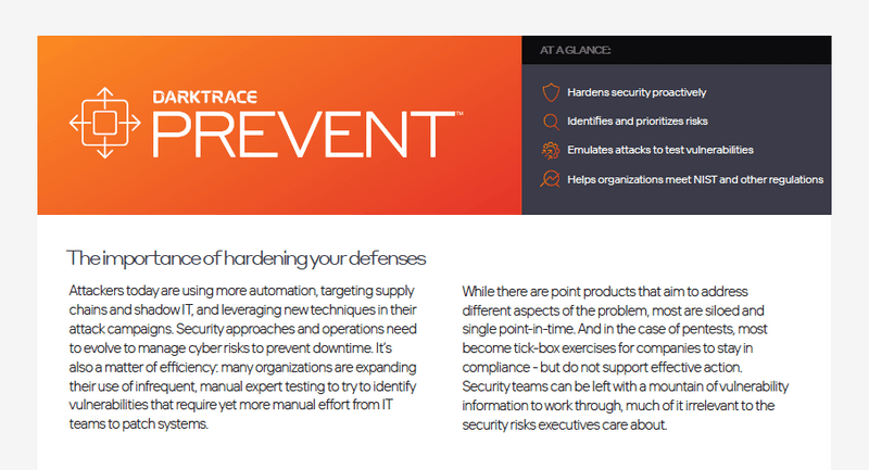 Darktrace Products and Services Overview | Data Sheet | Darktrace Resource